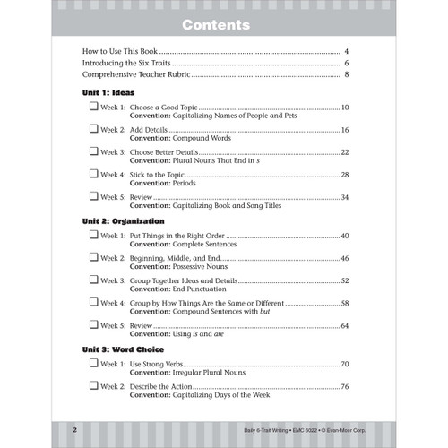 Grade 2 Daily 6-Trait Writing, Teacher Resource Book eBook