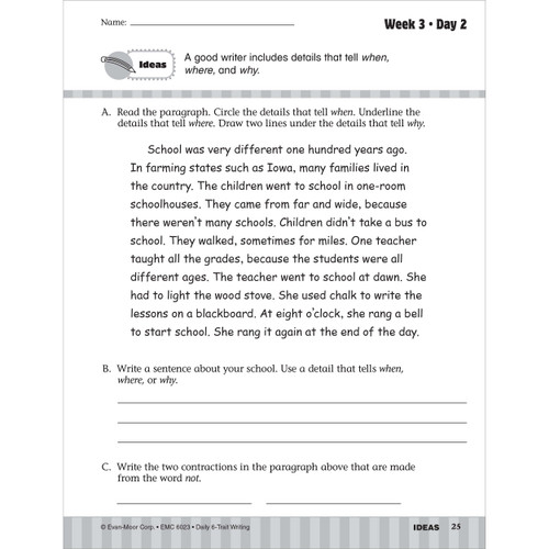 Grade 3 Daily 6-Trait Writing, Teacher Resource Book eBook