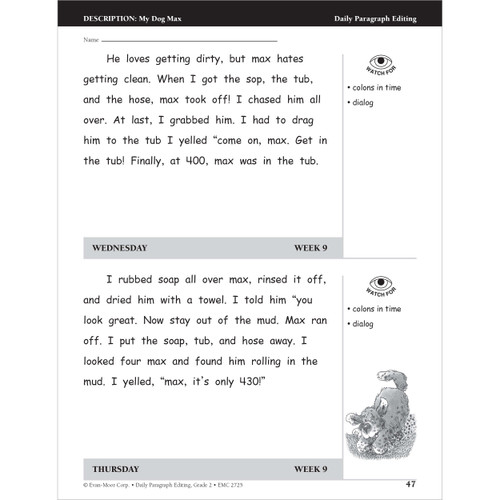 Grade 2 Daily Paragraph Editing, Teacher Resource Book eBook