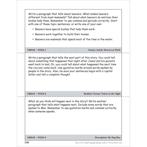 Grade 2 Daily Paragraph Editing, Teacher Resource Book eBook
