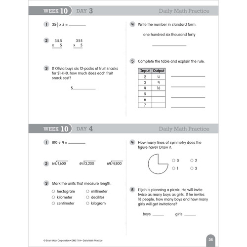 Grade 5 Daily Math Practice, Teacher Resource Book eBook