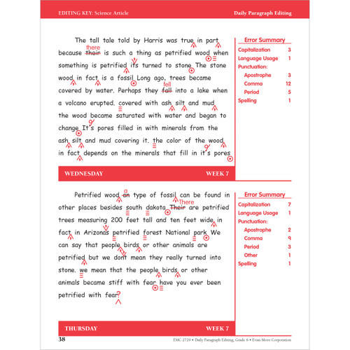 Grade 6 Daily Paragraph Editing, Teacher Resource Book eBook