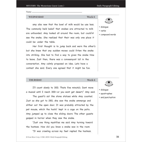 Grade 8 Daily Paragraph Editing, Teacher Resource Book eBook
