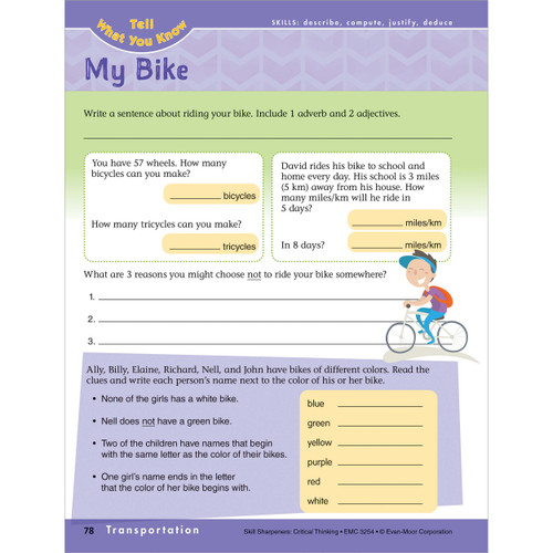 Grade 4 Skill Sharpeners: Critical Thinking Workbook Paperback
