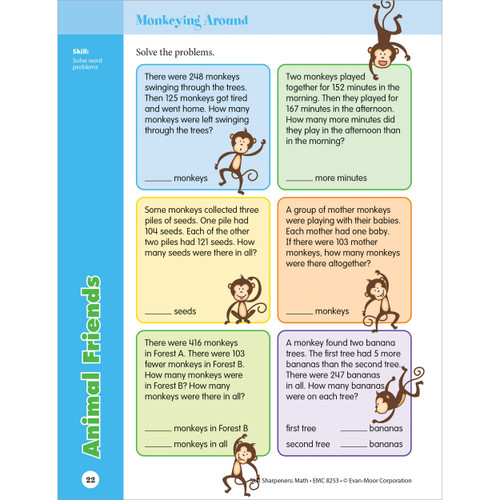 Grade 3 Skill Sharpeners: Math Workbook Paperback