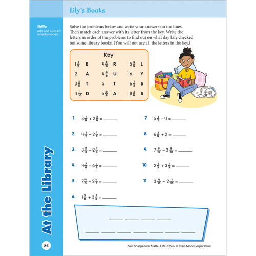 Grade 4 Skill Sharpeners: Math Workbook Paperback