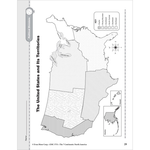 Grade 4-8 7 Continents: North America, Teacher Resource Book Paperback