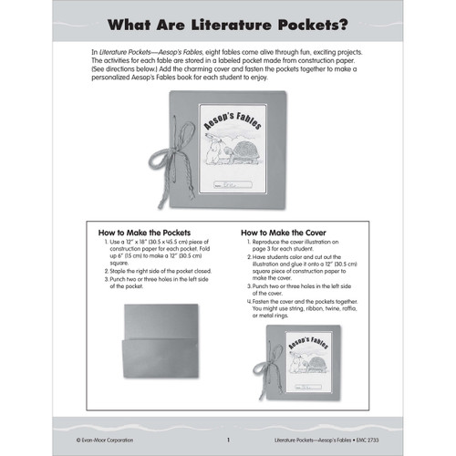 Grade 2-3 Literature Pockets: Aesop's Fables Resource Book Paperback