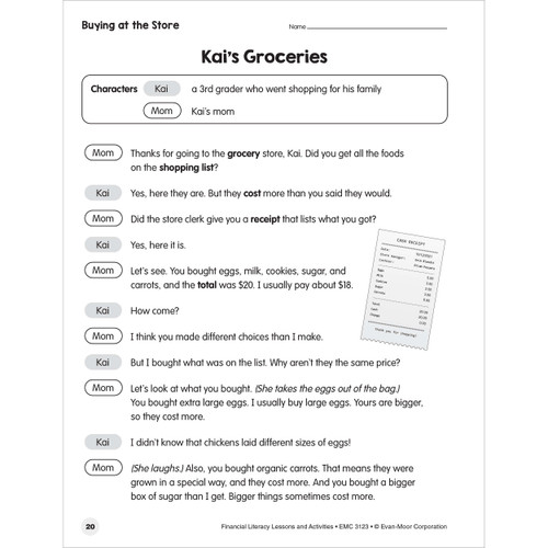 Grade 3 Financial Literacy Lessons and Activities, Teacher Resource ...