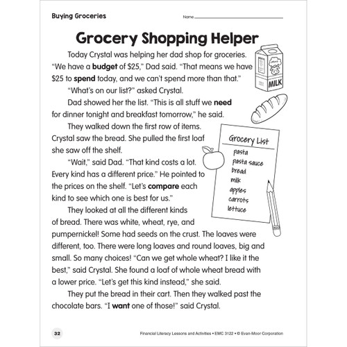 Grade 2 Financial Literacy Lessons and Activities, Teacher Resource ...