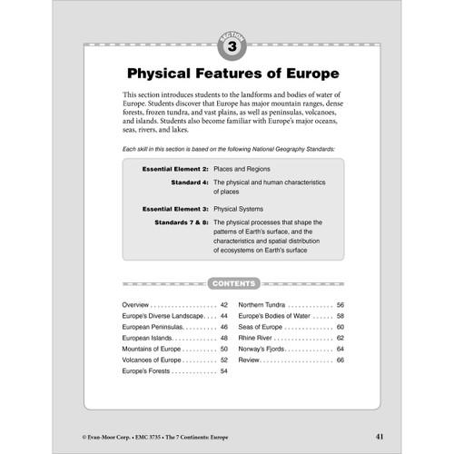 Grade 4-6 7 Continents: Europe, Teacher Resource Book eBook