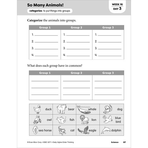 Grade 1 Daily Higher-Order Thinking, Teacher Resource Book eBook