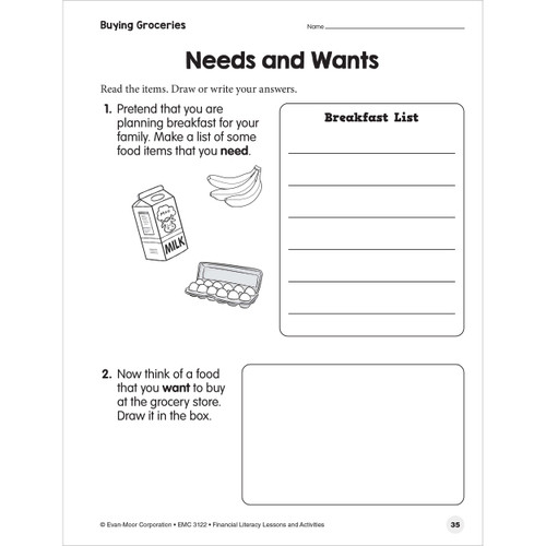 Grade 2 Financial Literacy Lessons and Activities, Teacher Resource ...