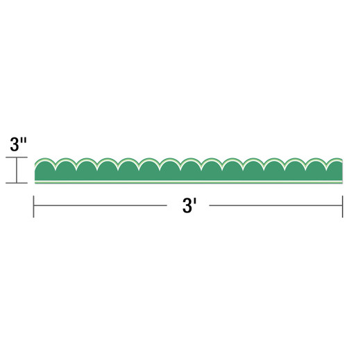 Clover Green Scalloped Bulletin Board Borders