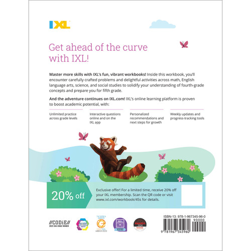 Grade 4-5 The IXL Ultimate Summer Workbook Paperback