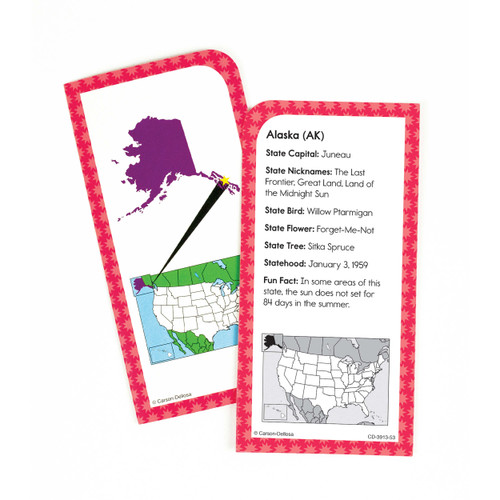 Grade 3-5 U.S. States & Capitals Flash Cards