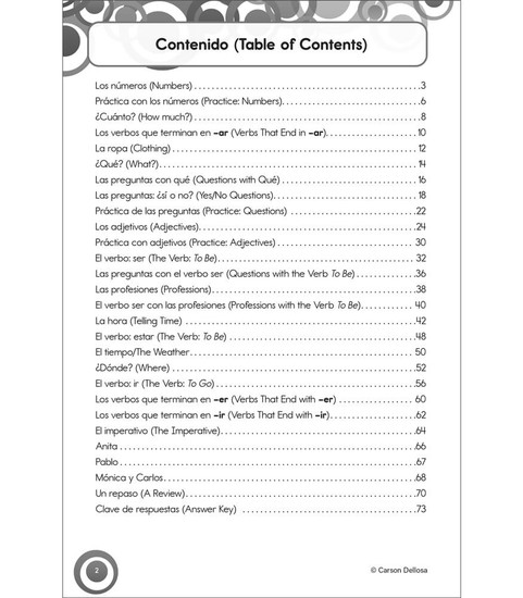 Grade 6-8 Spanish II, Grades 6 - 8 (Skill Builders) Workbook Paperback