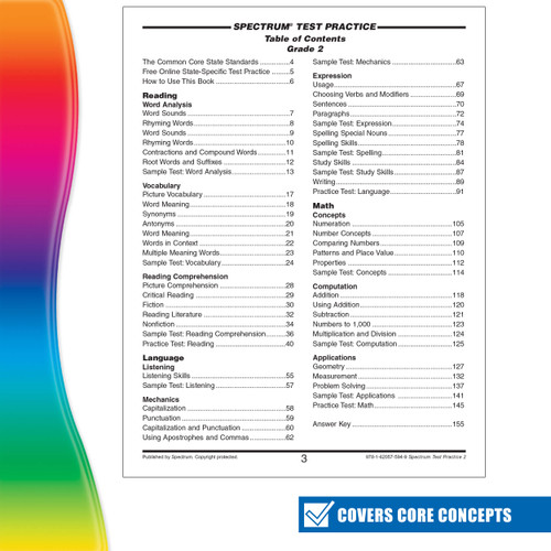 Grade 2 Spectrum Test Practice Workbook eBook