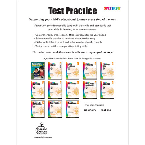 Grade 5 Spectrum Test Practice Workbook eBook (PDF)