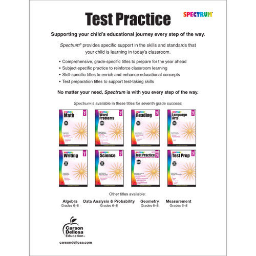 Grade 7 Spectrum Test Practice Workbook eBook (PDF)
