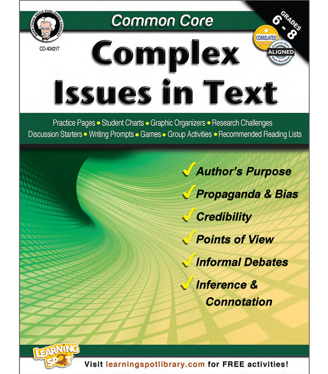 Grade 6-8 Common Core: Complex Issues in Text Resource Book eBook