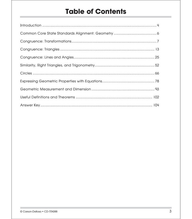 Grade 8-10 The 100+ Series™ Geometry Workbook Paperback