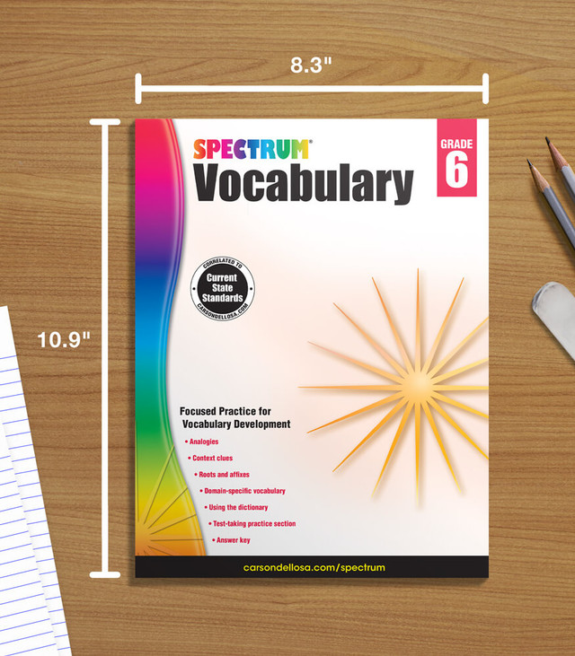 Grade 6 Spectrum Vocabulary Workbook Paperback