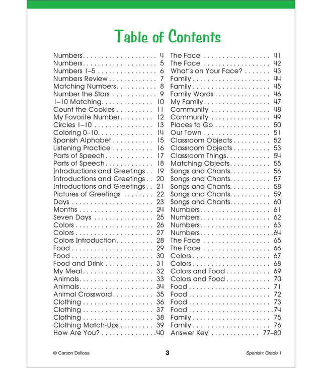 Grade 1 Spanish Workbook eBook (PDF)