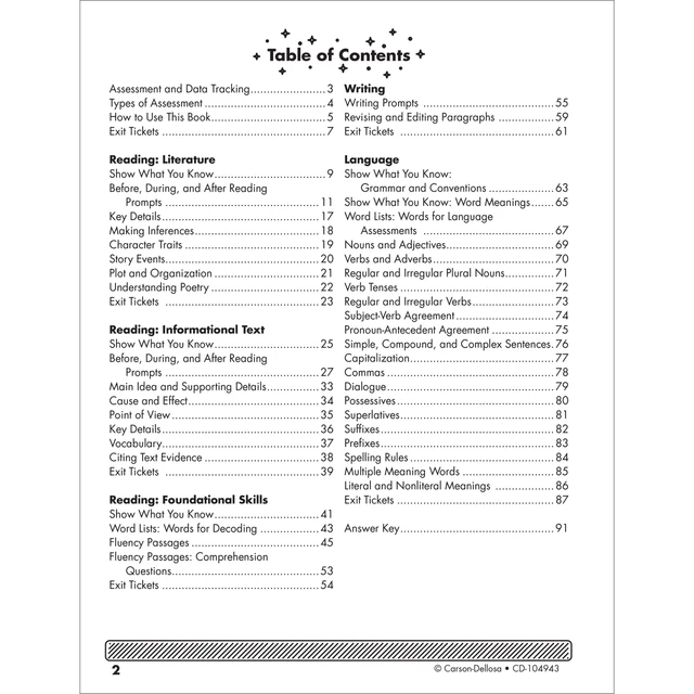 Grade 3 Language Arts Instant Assessments for Data Tracking Resource ...