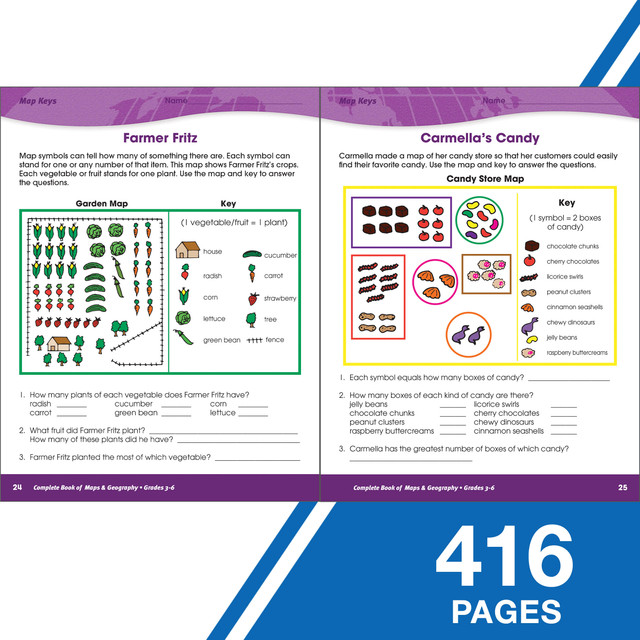 Grade 3-6 The Complete Book of Maps & Geography Workbook eBook (PDF)