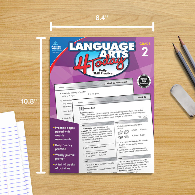 Grade 2 Language Arts 4 Today Workbook eBook