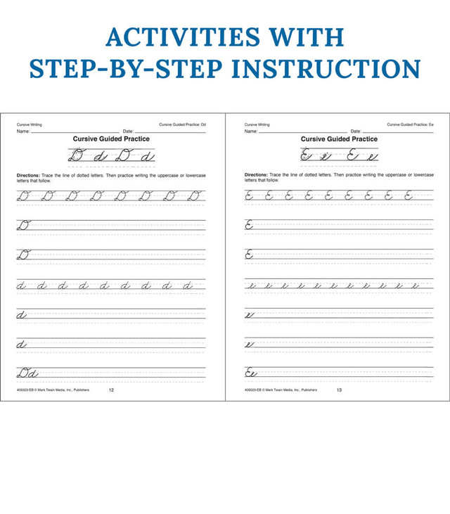 Grade 4-9 Cursive Writing: Instruction, Practice, and Reinforcement ...
