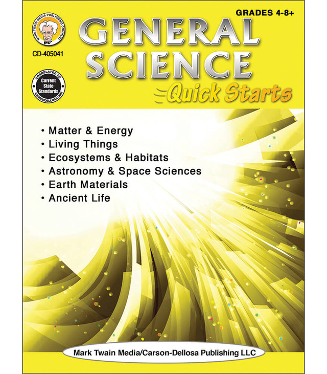 Grade 4-12 General Science Quick Starts Workbook eBook (PDF)
