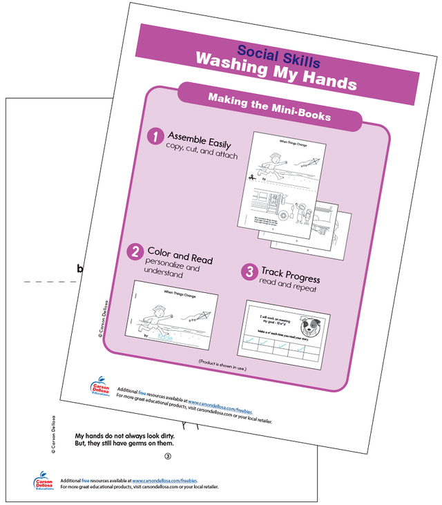 Washing My Hands Grades Free Printable | Carson Dellosa