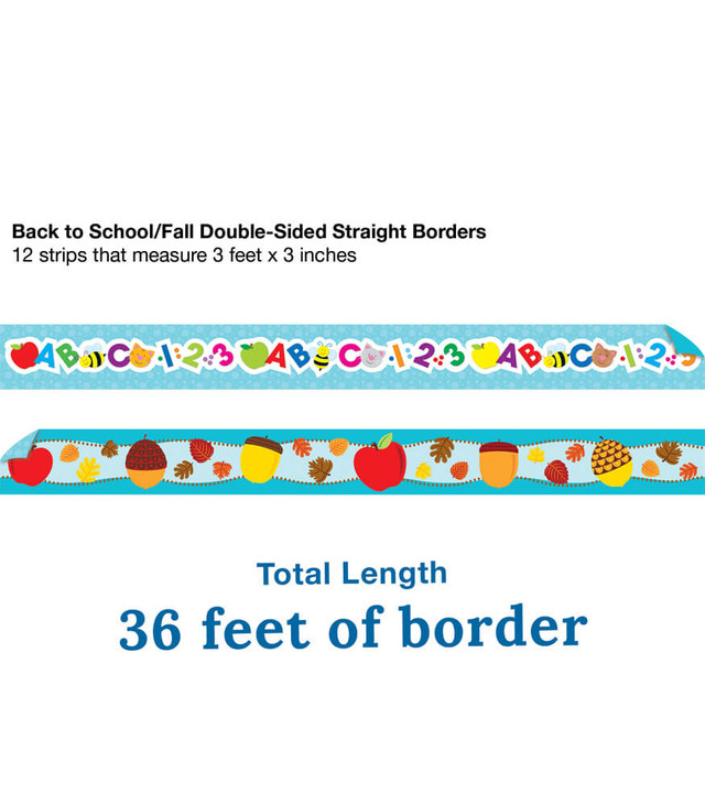 Back to School/Fall Straight Bulletin Board Borders 36'