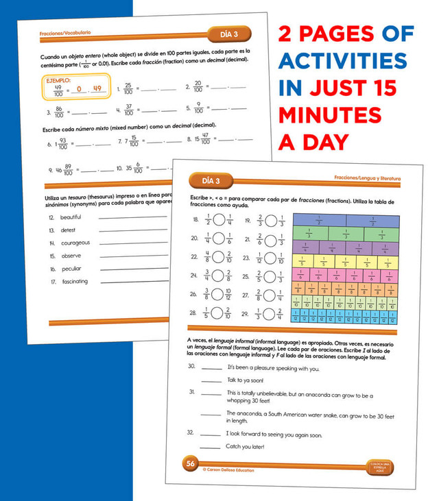 Grade 4-5 Summer Bridge Activities Spanish 4-5 Workbook Paperback