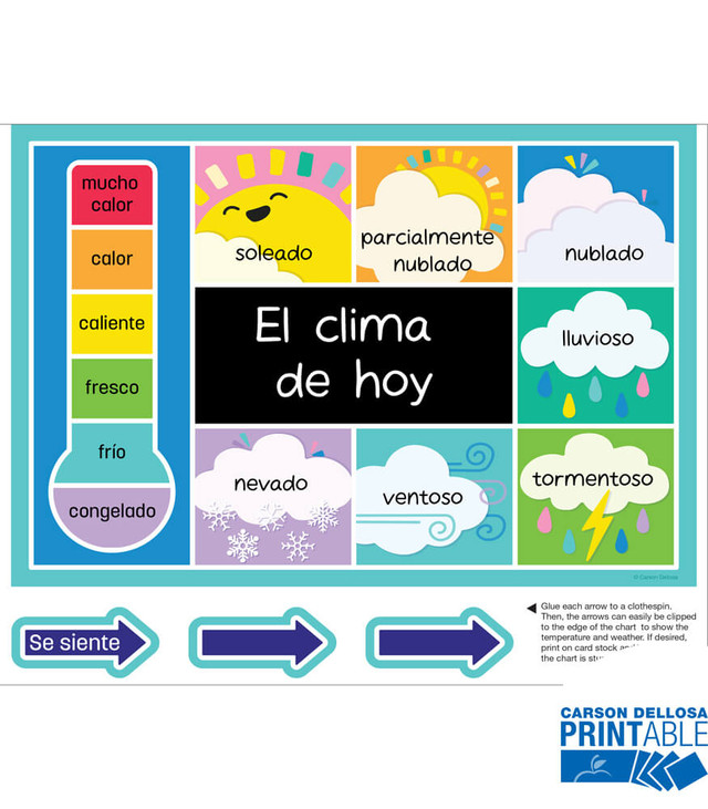 Happy Place Spanish Calendar Companion Printable Bulletin Board Set