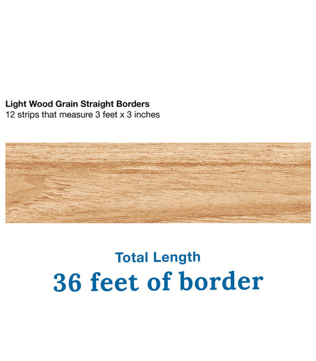 Light Wood Grain Straight Bulletin Board Borders