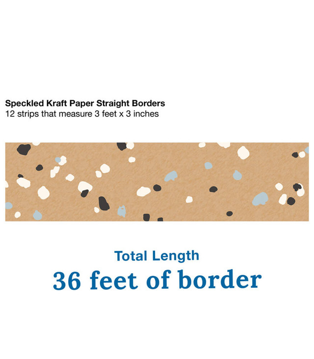 Speckled Kraft Paper Straight Bulletin Board Borders