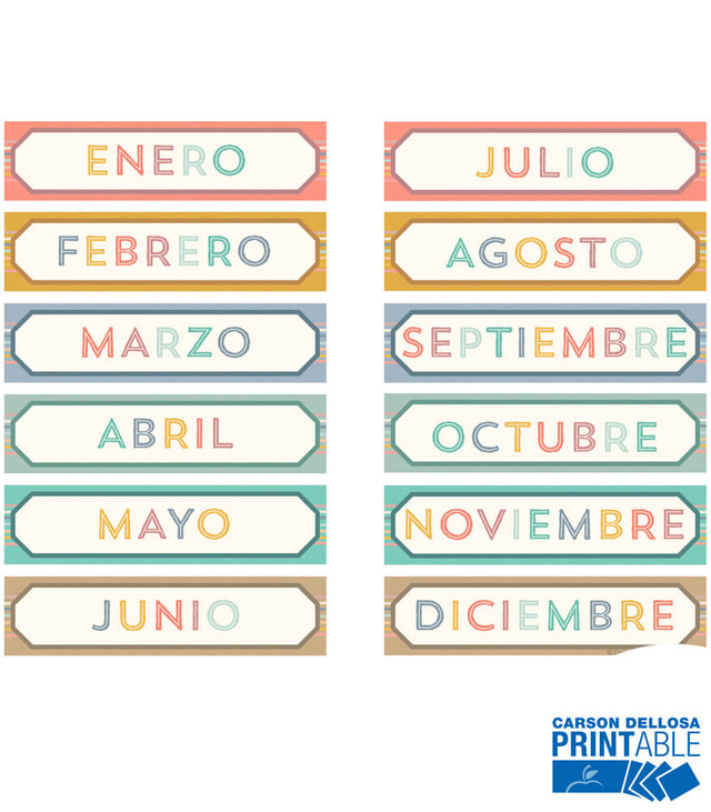 We Belong Spanish Calendar Companion Printable Bulletin Board Set