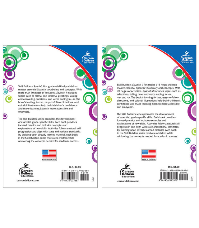 Skill Builders Spanish Grades 6-8 Workbook Bundle
