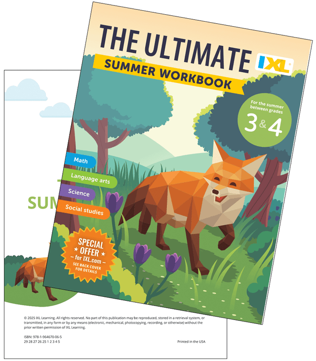 The IXL Ultimate Summer Workbook Grade 3-4 Free Sample | Carson Dellosa
