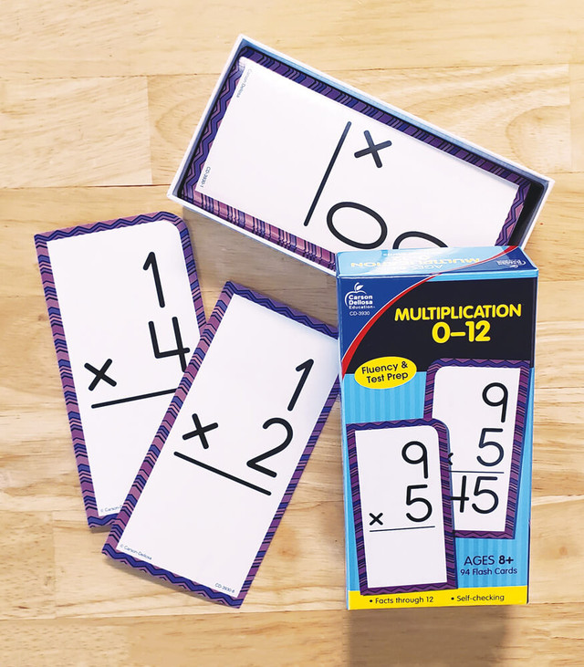 Grade 3-5 Multiplication 0-12 Flash Cards