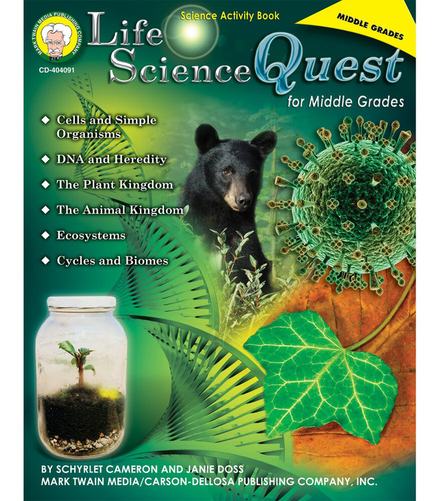 Grade 6-8 Life Science Quest for Middle Grades Resource Book Paperback