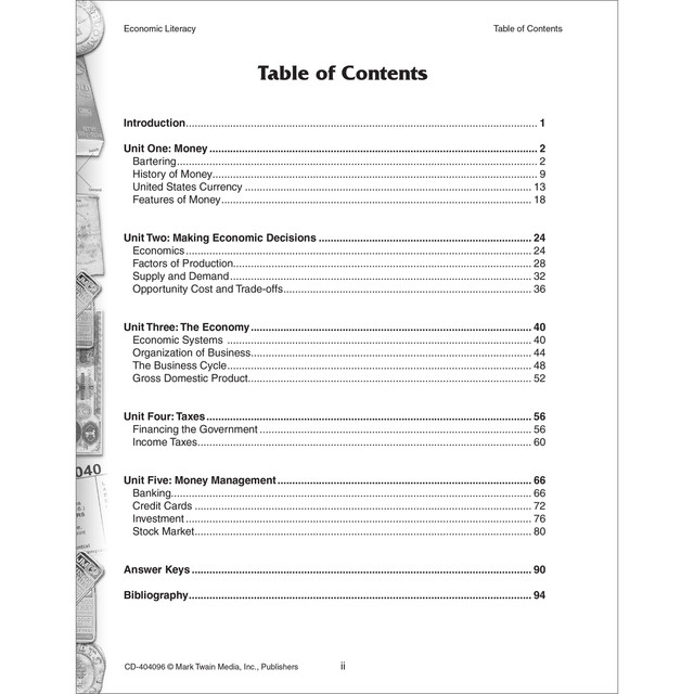 Grade 6-12 Economic Literacy Resource Book eBook