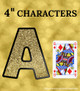 4in Gold Glitter Combo Pack Bulletin Board Letters