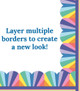 Rainbow Burst Scalloped Bulletin Board Borders 39'