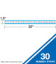 Grade K-3 0 to 30 Student Number Lines Desk Tape