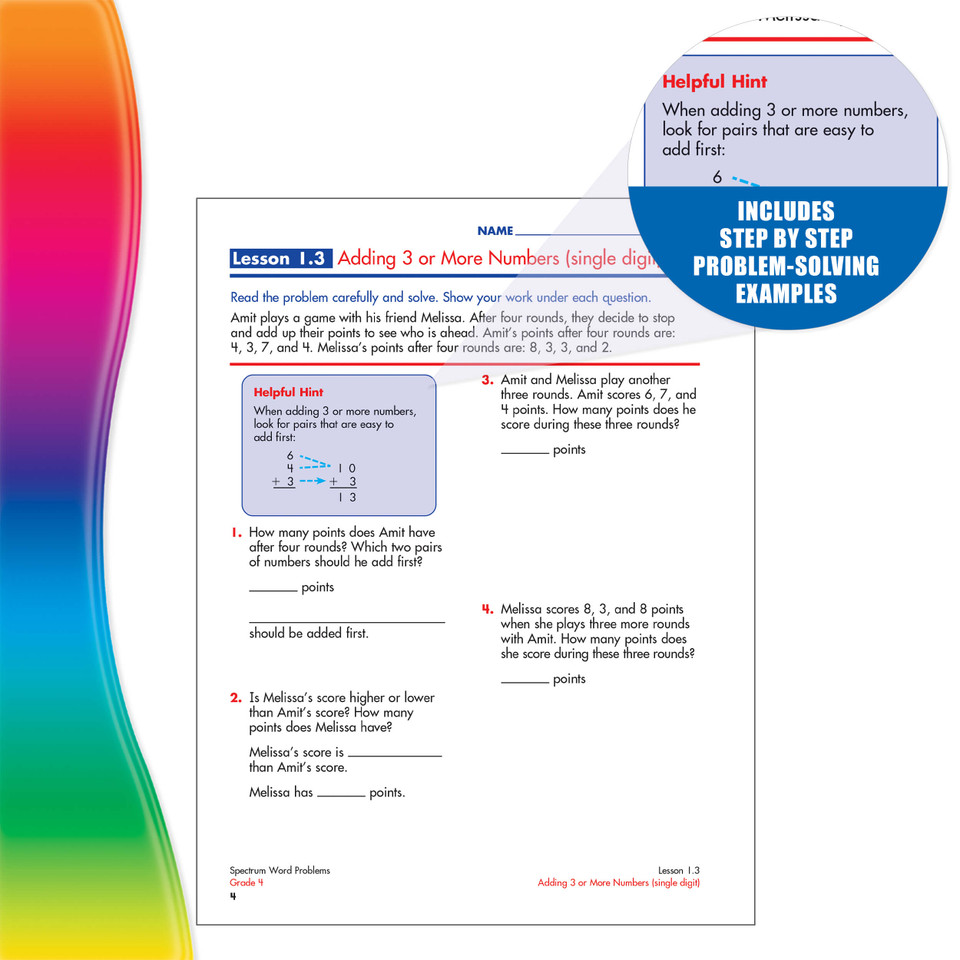 Grade 4 Spectrum Word Problems Workbook eBook (PDF)