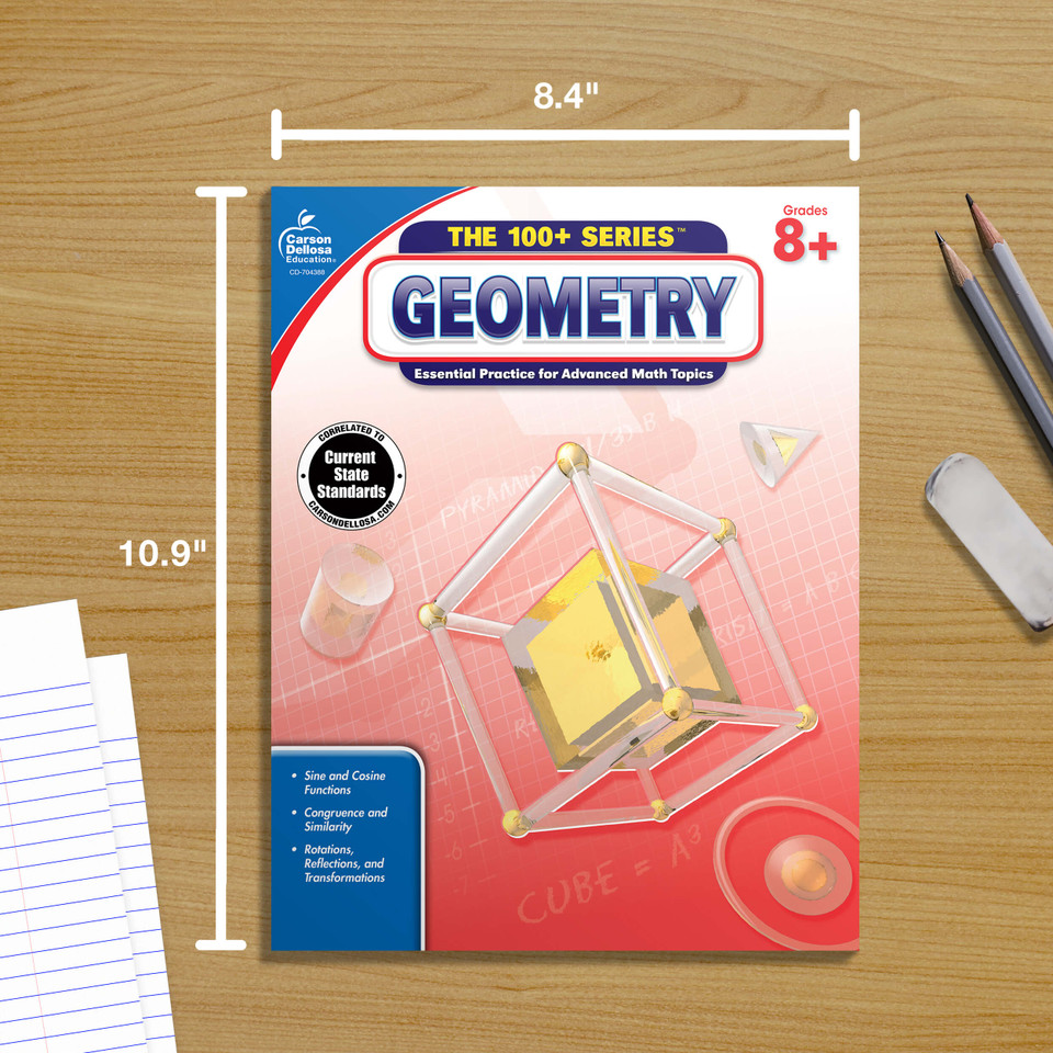 Grade 7-9 The 100+ Series™ Geometry Workbook eBook (PDF)